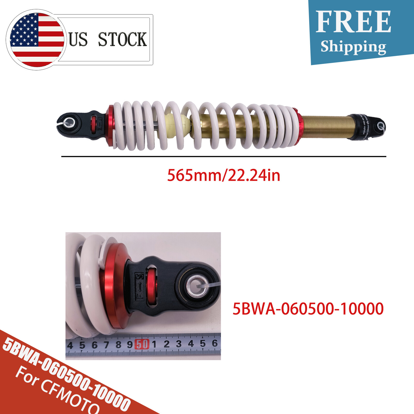 Rear Shock Absorber 22in for CFMOTO 800 800US-A Z8 UTV ATV 5BWA-060500 ...