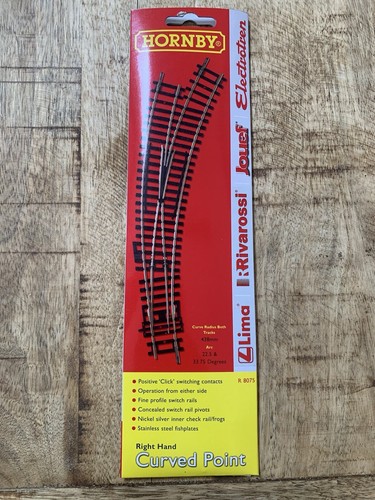 Hornby R8075 Right Hand Curved Point – 438mm Radius – OO Gauge – New ...