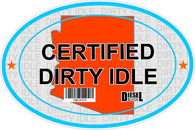 Certified Dirty Idle Sticker not Clean Idle Sicker ARIZONA | eBay