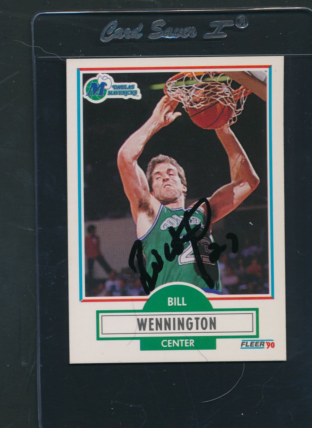 1990/91 Fleer #44 Bill Wennington Mavericks Signed Auto *A6165 | eBay