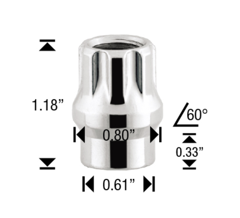 20x OPEN END ET EXTENDED THREAD 14x1.5 SPLINE CHROME FOR FORD CHEVY GMC ...