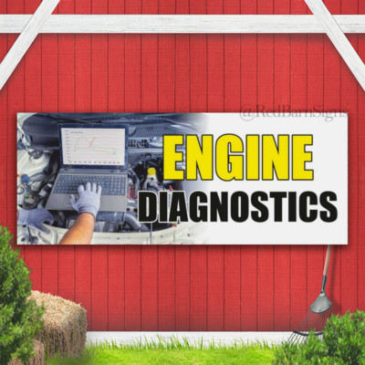ENGINE DIAGNOSTICS service repair car auto Indoor Outdoor Banner Sign ...
