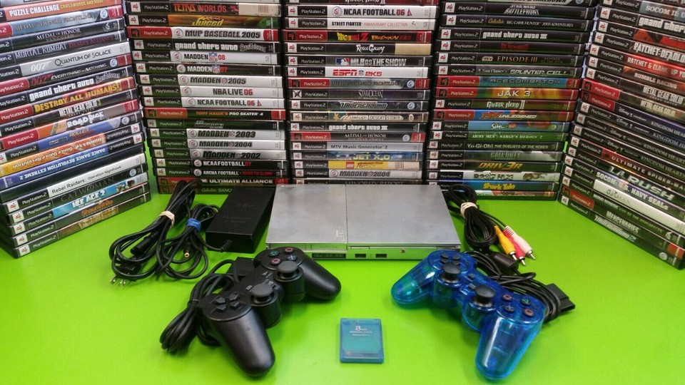 Sony Playstation 2 PS2 System Console Bundles- Ps1 Comp- 2 controllers ...