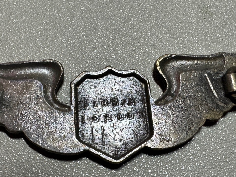 🇺🇸 WW2 Firmin London British-Made US Army Air Corps Pilot Wings Badge ...