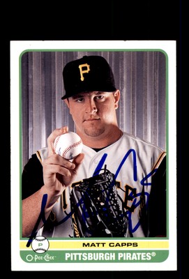 Signed Baseball Card Auto 2009 O-Pee-Chee #113 Matt Capps Pittsburgh ...