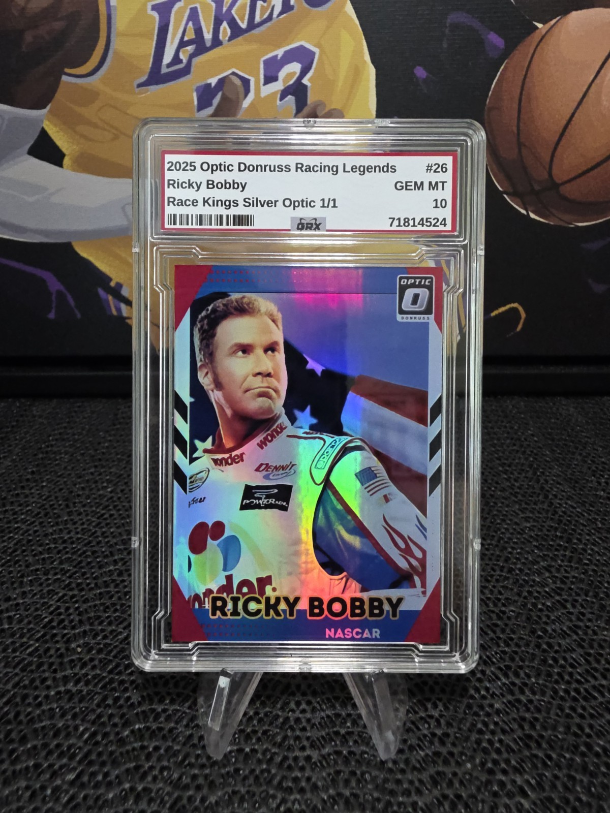 2025 Optic Donruss Racing "Ricky Bobby" Race Kings 1/1 Silver Optic ...