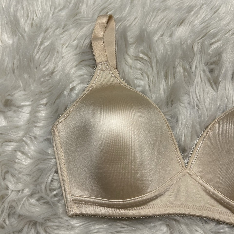Wacoal 32DD Bra Beige Basic Beauty Contour Soft Cup Back Closure 856192 ...