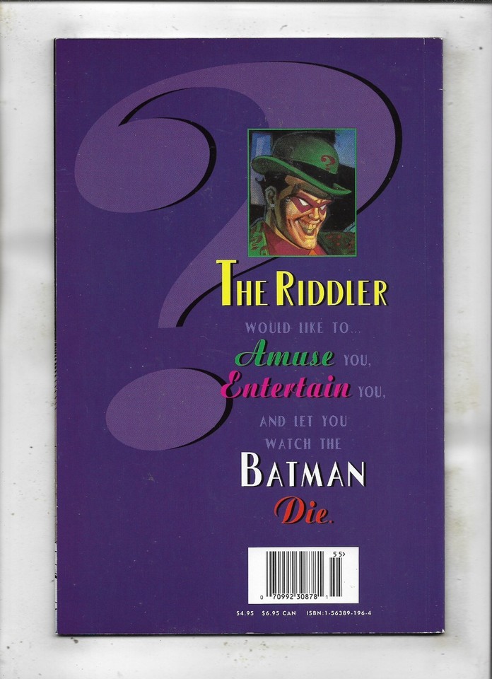 Batman Riddler The Riddle Factory 1995 Fine/Very Fine | eBay