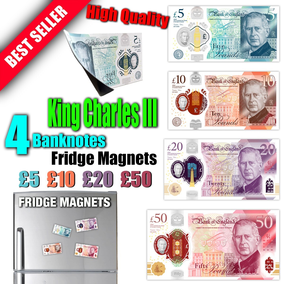 KING CHARLES III 3rd Banknote £5 £10 £20 | Grelly UK