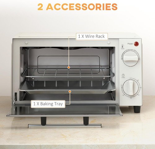 Countertop Mini Oven Electric Grill Toaster 9L Cooking Baking 750W ...