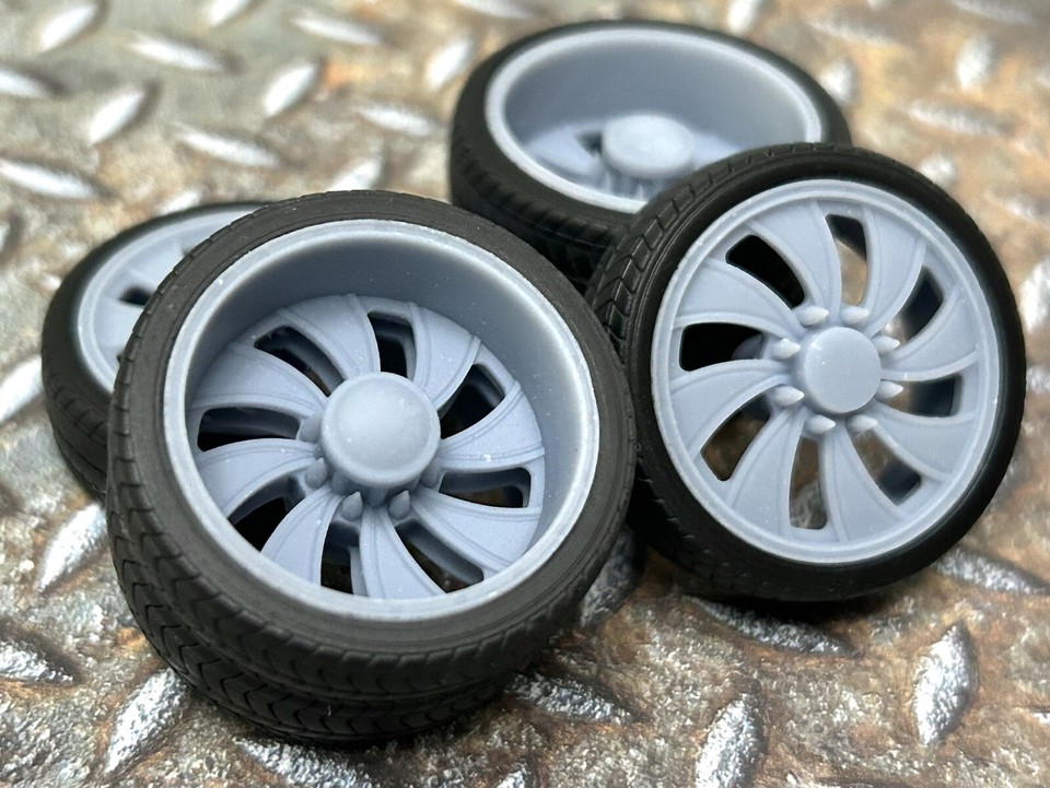 Resin 1/24 Scale: 26-inch “Intro Twisted Vista HD8” Dually Wheels W/ Lo ...