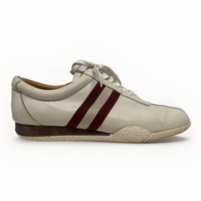 Bally Men Shoes White Frenz Freenew Leather Stripe Sneakers Size 10 | eBay