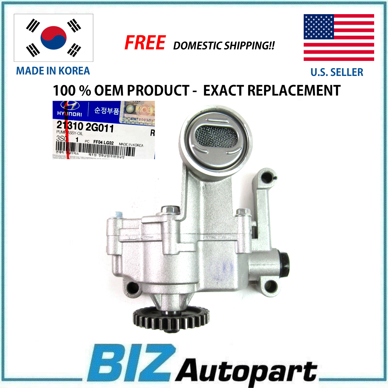 GENUINE OIL PUMP FOR 11-13 HYUNDAI TUCSON 10-11 KIA FORTE FORTE KOUP ...