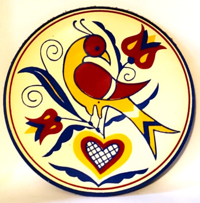 VINTAGE PENNSYLVANIA DUTCH AMISH HEX SIGNS Distelfink 8" | eBay