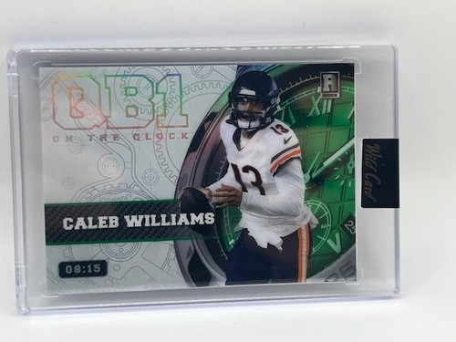 CALEB WILLIAMS RC /15 Wild Card QB1 On the Clock SILVER REFRACTOR ...