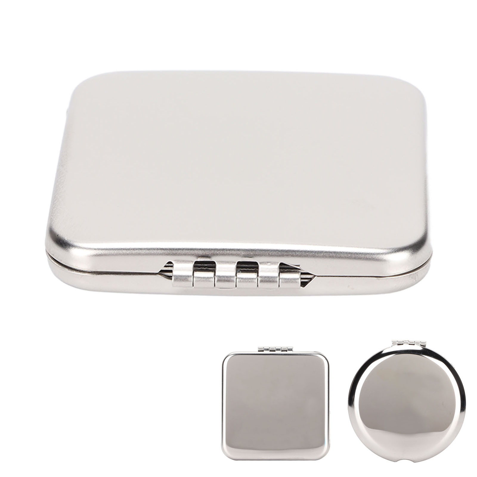 Pocket Mirror Double Sided Foldable Stainless Steel Small Purse Mirror ...