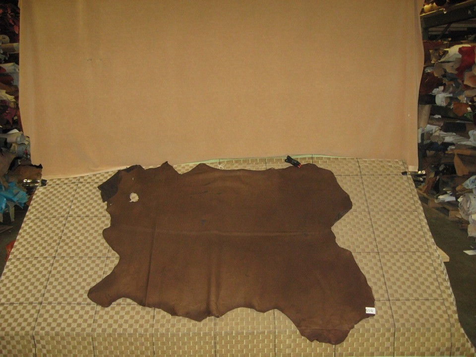 30 sf. Brown pig lining natural top grain leather hide skin Q01A-Z | eBay