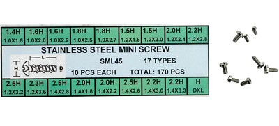 170 Pcs Stainless Steel Mini Screw Assortment, Watchmaker Essential ...