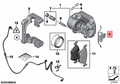 For BMW Genuine Disc Brake Pad Retaining Clip Front 34116786819 | eBay