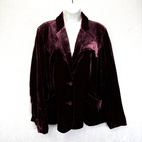 Sundance Velvet Silk Blend Blazer Womens 8 Burgundy Jacket Lined Dressy ...