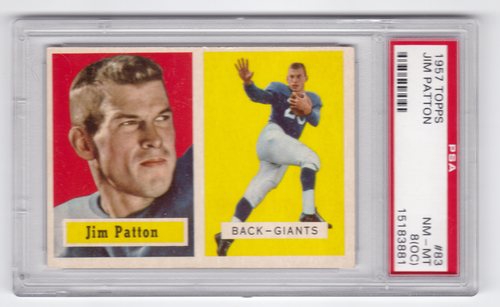1957 Topps Football #83 Jim Patton PSA 8 (OC) | eBay