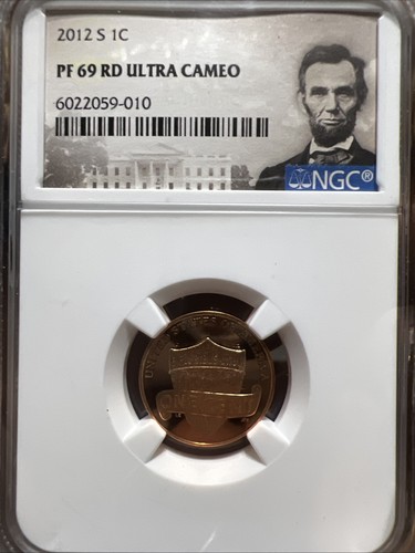 2012 S PF 69 RD Ultra Cameo Lincoln Cent Proof Penny 1¢ Portrait Label ...