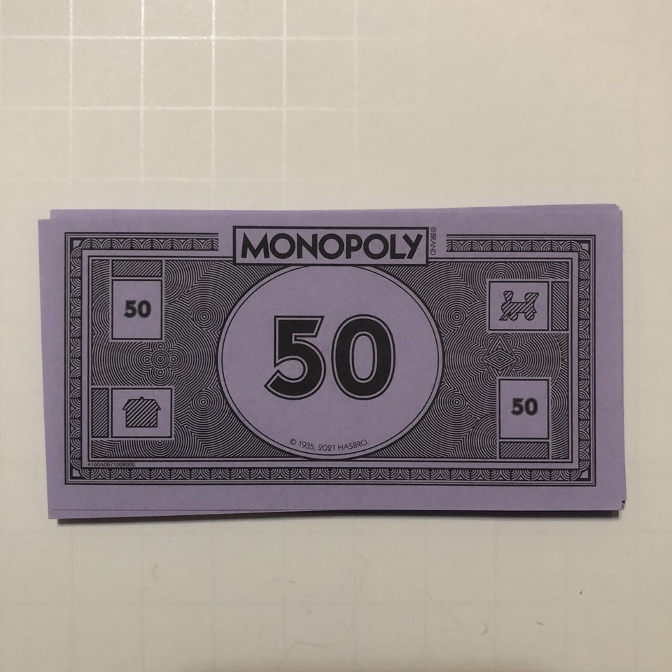 Monopoly Money Game Replacement Bills Play Money Game Cash 20 Of Each ...