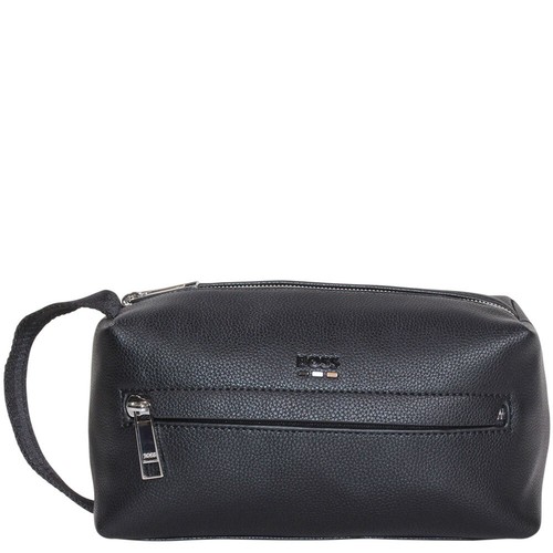 Hugo Boss Men's Bag Ray-Washbag Black Faux-Leather Travel Case | eBay