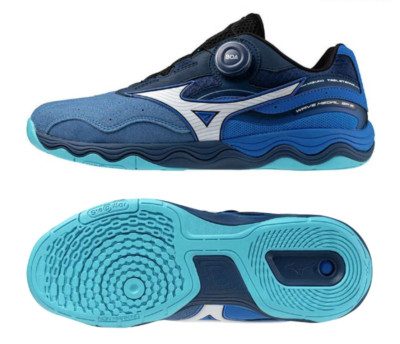 MIZUNO Table Tennis Shoes Wave Medal SP5 81GA2412 12 Blue White Black ...