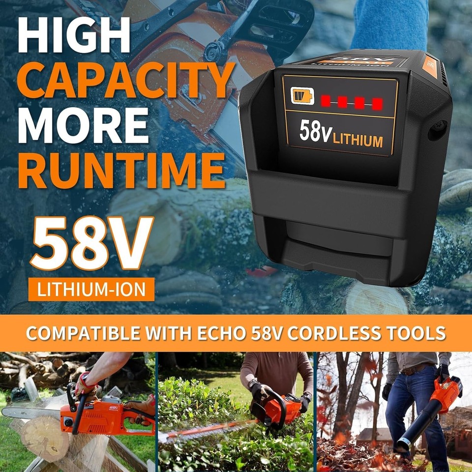 For Echo 58V Cordless 5.0Ah Lithium-Ion Battery CBP-58V20 CBP-58V40 ...
