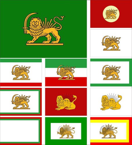 Persia Flag Qajar Dynasty Mohammad Khan Amir Kabir Fath Ali Peace Naser ...