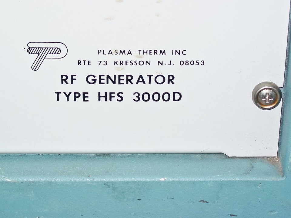 Plasma-Therm Inc 3kW 13.56MHz RF Generator with Eimac 5CX1500A Tube HFS ...