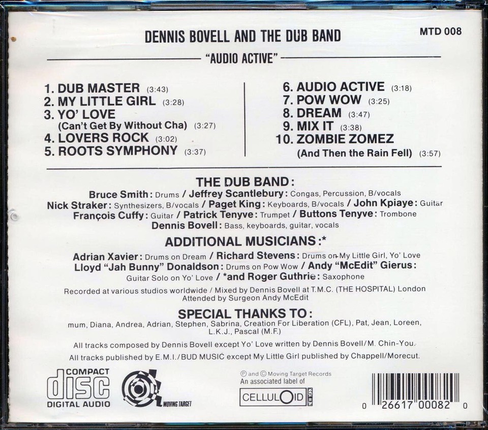 CD Dennis Bovell & The Dub Band - Audio Active | eBay