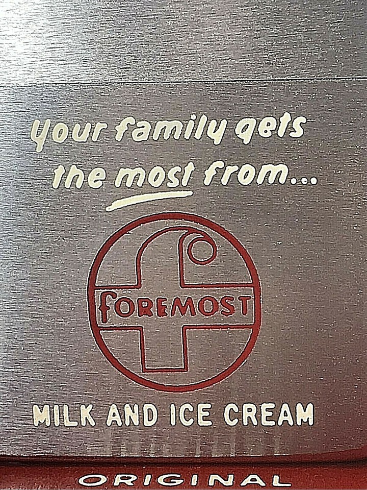 1958 Zippo Lighter - Foremost Milk and Ice Cream - Mint In The Box - No ...
