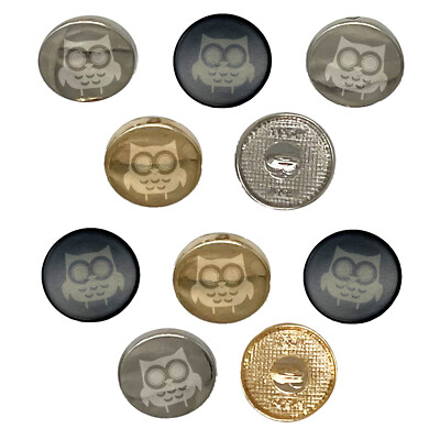 Adorable Little Hoot Owl 0.6" (15mm) Round Metal Buttons - Set of 10 | eBay
