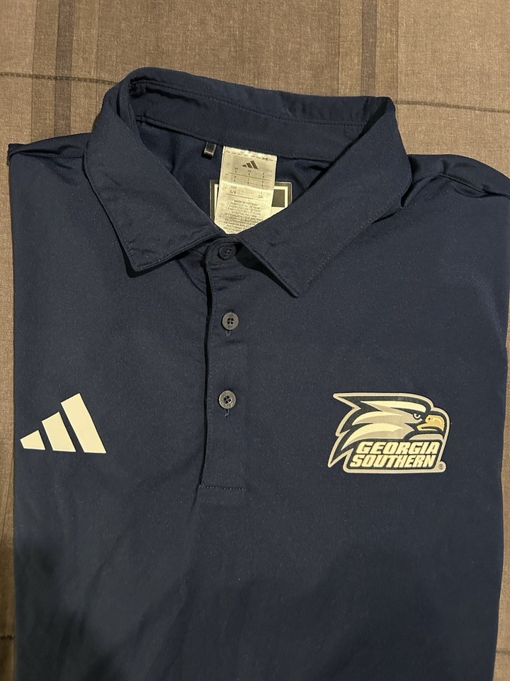 adidas Georgia Southern Eagles Navy Dri-Fit Golf Polo Men’s Size Large ...