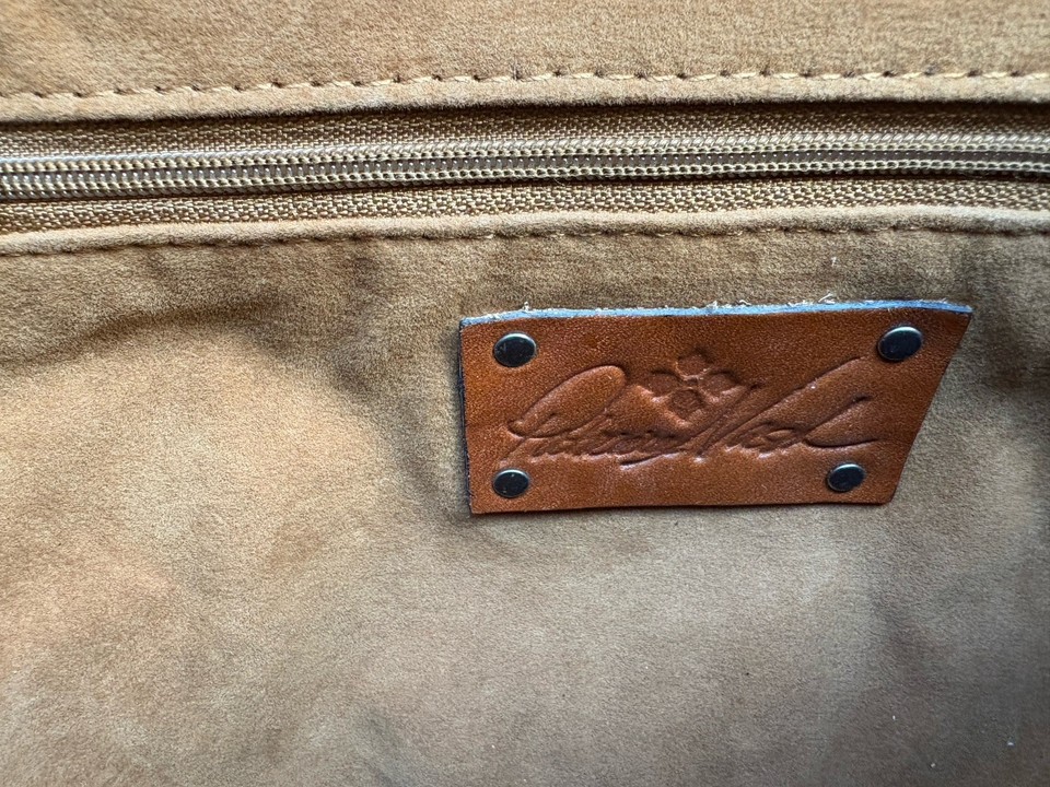 Gracchi Metallic Embossed Leather Satchel, Black & Silver, Artsy Boho ...