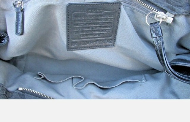 Coach F13742 Black Signature Soho Pleated Tote Purse Handbag for sale ...