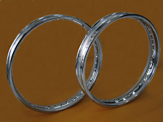 Fit YAMAHA RD200DX FRONT & REAR CHROME WHEEL RIM SET 2PCS [mi200] | eBay