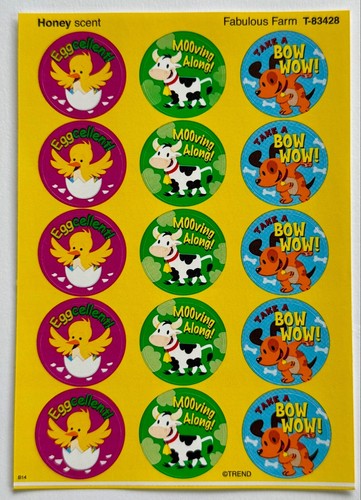 TREND Scratch N Sniff Stickers CHOCOLATE Scent cookie + HONEY Farm ...