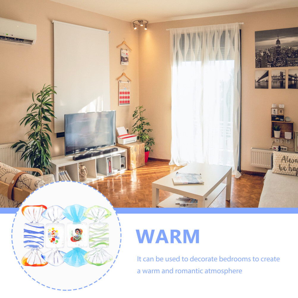 4PCS Candy Glass Faux Candy Wedding Candy Decoration Glass Sweets ...