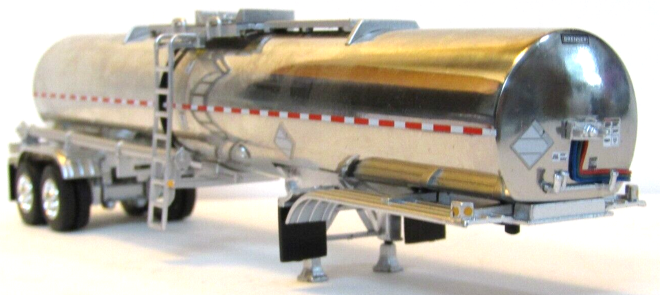 DCP brushed stainless/silver tandem axle Brenner tank trailer 1/64 no ...