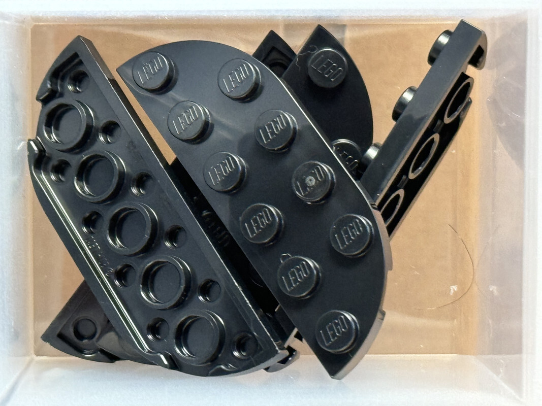 LEGO Parts - Black Plate, Round Corner 2 x 6 Double - No 18980 - QTY 5 ...