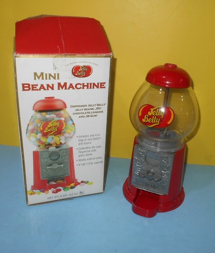 Jelly Belly Mini Bean Machine Candy Dispenser Bank Die Cast Metal w ...