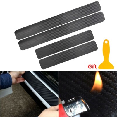 Car Door Sill Protector Door Step Plate Cover Carbon Fiber style Decal ...