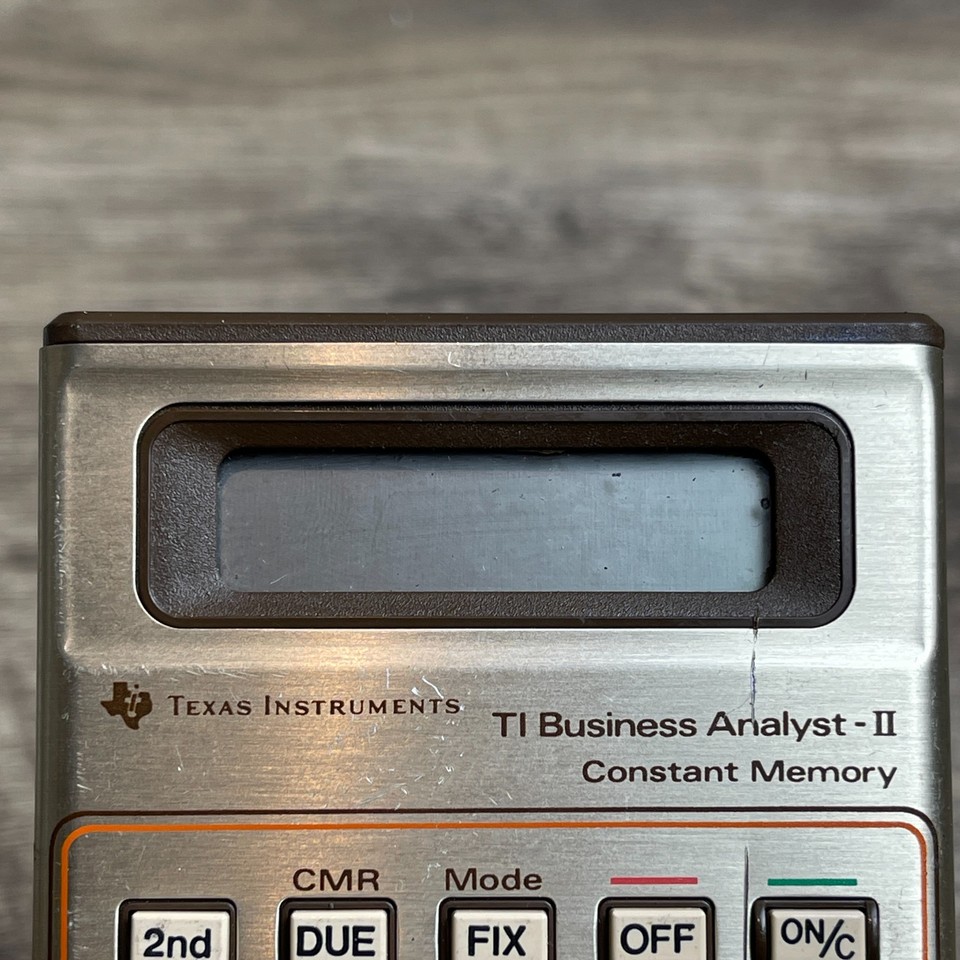 Texas Instruments TI Business Analyst-II Constant Memory Financial ...