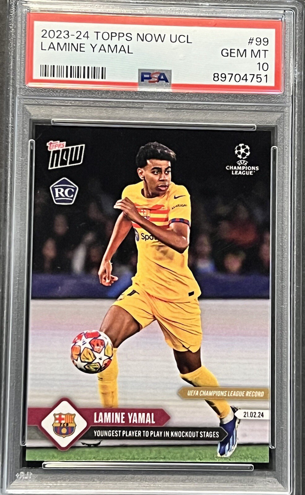 Lamine Yamal 2023 Topps Now UEFA Champions League #99 Base (Print Run ...
