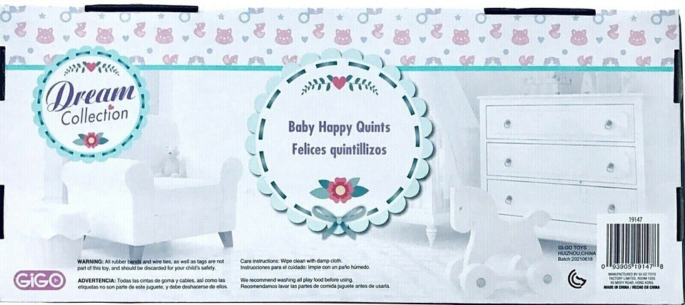 GiGo Toys Dream Collection Baby Happy Quints 7 Inch Baby Dolls Age 2 ...
