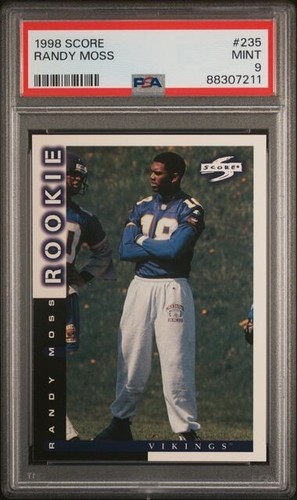 1998 Score - Rookie Randy Moss Minnesota Vikings HOF PSA 9 #235 (RC ...