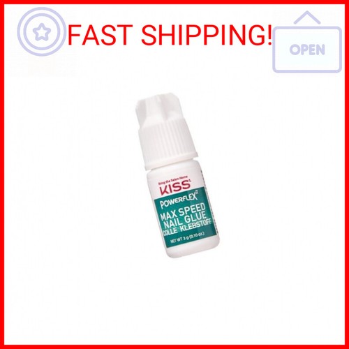 KISS PowerFlex Maximum Speed Nail Glue for Press On Nails, Super ...